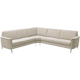 Ecksofa Home Affaire, B:283cm H:85cm T:263cm, beige, 76% Polyacryl, 24% Polyester, Wohnzimmer, Sofas, "Solvaro, optional motorischer Sitzvorzug,