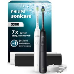 Elektrische Zahnb&uuml;rste "Series 5300 HX7109/01", wei&szlig;, PHILIPS SONICARE, B:17,3cm H:17,3cm T:6cm, Elektrozahnb&uuml;rsten, mit Andruckkontrolle, 2