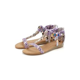 Lascana Sandale 'Sommerschuh, Sandalette, offener Schuh,' lila Gr. 37 f&uuml;r Damen. Mit Schmuckelemente