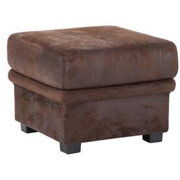 Hocker OTTO HOME, B:58cm H:45cm T:58cm, braun, Microfaser in Antiklederoptik, Wohnzimmer, Hocker, "Savona, B: 58 cm", individuell zu kombinieren