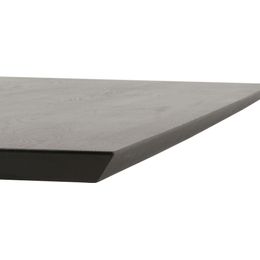 Esstisch OMG DESIGN, B:160cm H:77cm T:94cmschwarz night, schwarz, schwarz night, Tische, "Glasgow", Eiche Massivholz lackiert, mit Metall-Gestell