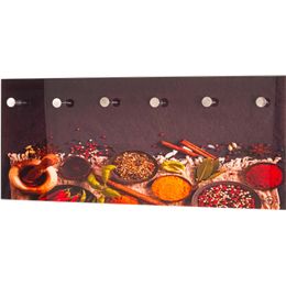 Wandgarderobe HAKU, B:70cm H:30cm T:5cm, bunt, Sicherheitsglas, Flur, Garderobenpaneele, "Flurgarderobe, Garderobe, Garderobenhaken,