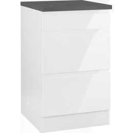 Unterschrank KOCHSTATION, B:50cm H:85cm T:60cm, wei&szlig;, Holzwerkstoff, MDF, K&uuml;che, Schr&auml;nke, "KS-Virginia,neu in verbesserter Ausf&uuml;hrung", Breite 50