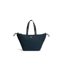Tommy Jeans Damen Tragetasche "TJW ESS DAILY TOTE", blau, Textil, unifarben, Taschen, Damen Handtasche, Shopper mit Logoflagge