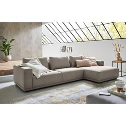 Ecksofa Musterring, B:316cm H:78cm T:166cm, beige, 94% Polyester, 6% Nylon, Wohnzimmer, Sofas, "JustB PM200, Holzrahmen in schwarz, wahlw.