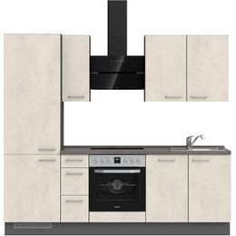 K&uuml;chenzeile Nobilia, B:240,3cm H:216,6cm T:60cm, wei&szlig;, Komplettk&uuml;chen-Sets, ""Riva II", NEU: individuell anpassbar mit gratis Profi-Beratung",