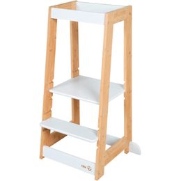 Roba Kinder Stehhilfe "Lernturm Bambus", wei&szlig;, MDF, St&uuml;hle