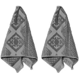 Gaestehandtuecher Pad, B:30cm L:50cm, schwarz, Frottee, Frottee, Handt&uuml;cher, "HARLEM, 30x50 cm", hochwertige Jacquard-Webung, besonders weicher