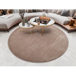Teppich, H:20mm &Oslash;:160cm, beige, OCI DIE TEPPICHMARKE, Polypropylen, Wohnzimmer, Teppiche, "BELLEVUE, auch als L&auml;ufer und in Rund", hochwertiger
