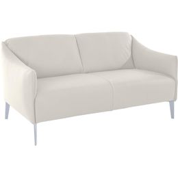2-Sitzer W.Schillig, B:154cm H:78cm T:84cm, wei&szlig;, Longlife Xtra-Leder Z59: Glattleder mit modischer Pr&auml;gung. Hautst&auml;rke 0, 9 - 1, 1 mm., Sofas,