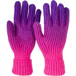 styleBREAKER Damen Strickhandschuhe "Strickhandschuhe Farbverlauf Muster", lila, Modisch, Obermaterial: 100% Polyacryl PAN., Handschuhe