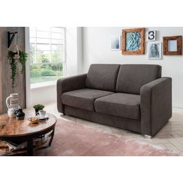 Ecksofa Home Affaire, B:159cm H:88cm T:87cm, braun, 92% Polyester, 8% Nylon, Wohnzimmer, Sofas, "Lazio modern und bequem, schmale Armlehnen, tolle