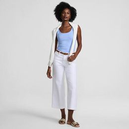 LANDS' END Ripp-Tanktop f&uuml;r Damen, Damen, size: regular, Blau, Elasthan/Baumwoll-Mischung, by Lands' End