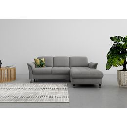 Sit & More Ecksofa SIT & MORE, B:258cm T:173cm, grau, 98% Polyester, 2% Polyamid, Wohnzimmer, Sofas, "Maggiore L-Form", wahlweise mit Kopfteilverstellung,