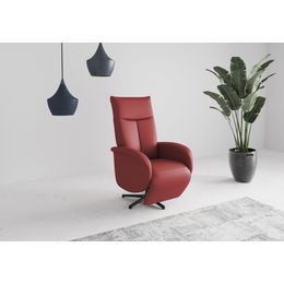 Sit & More TV-Sessel SIT & MORE, B:75cm H:110cm T:82cm, rot, Sessel, "Juma, inkl. Drehfunktion & Kopfteilverstellung", H&ouml;he Armlehne 64 cm, wahlweise mit