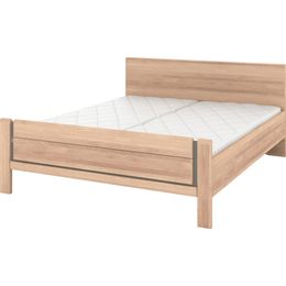 Holzbett Musterring, B:180cm L:210cm, braun, Betten, "Sorrent, Bettgestell, Bettrahmen, teilmassiv Eiche", Eiche teilmassiv, Liegeh&ouml;henverstellung,