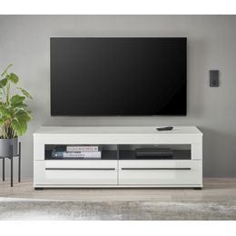 Lowboard Home Affaire, B:140cm H:47cm T:42cm, wei&szlig;, Holzwerkstoff, Wohnzimmer, Sideboards, "Cantara, TV-Unterteil modern, Kommode in Eiche Evoke,