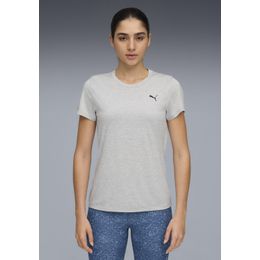 Puma Damen Trainingsshirt "W TAD ESSENTIAL HEATHER TEE", grau, Gr. XL, unifarben, Jersey, Obermaterial: 100% Polyester, Shirts, mit kleinem Logo auf