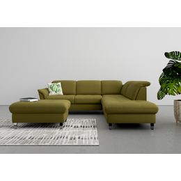 Sit & More Ecksofa SIT & MORE, B:261cm T:224cm, gr&uuml;n, 98% Polyester, 2% Polyamid, Wohnzimmer, Sofas, "Maggiore L-Form", wahlweise mit Kopfteilverstellung,