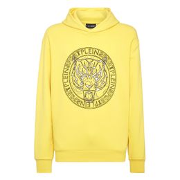 Plein Sport Herren Sweatshirt "Tiger", gelb, Gr. S, Obermaterial: 88% Baumwolle, 12% Polyester, Sweatshirts