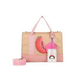 Damen Shopper "Fritzi x Frida Kahlo", Fritzi aus Preussen, beige, 55% Baumwolle, 45% Polyester, unifarben, Taschen, mit Melonen-Print