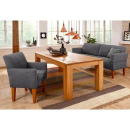 Sofa OTTO HOME, B:190cm H:98cm T:81cm, grau, Luxus Microfaser (Zusammensetzung: 100% Polyester), Wohnzimmer, Sofas, "Fehmarn", in 3 Breiten
