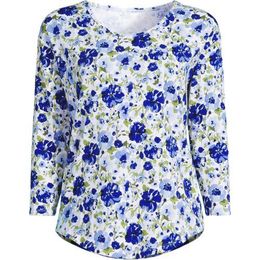 LANDS' END Flie&szlig;endes Shirt mit Ballettausschnitt in Petite-Gr&ouml;&szlig;e f&uuml;r Damen, Damen, size: petite, Elfenbein, Elasthan/Baumwoll-Mischung, by Lands' End
