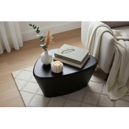 Beistelltisch Sit, B:70cm H:36cm T:53cm, schwarz, Mango massiv, Wohnzimmer, Tische, "Tel Aviv aus Mango massiv mit dreieckiger Tischplatte",