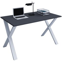 Schreibtisch Vcm, B:140cm T:50cm, schwarz, B&uuml;ro, Tische, "Schreibtisch B&uuml;rotisch Computertisch 140x50 Lona X"