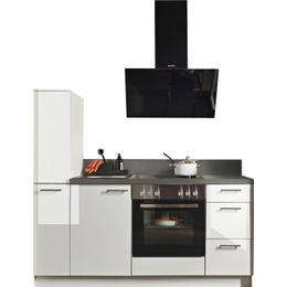 K&uuml;che KOCHSTATION, B:180cm T:58cm, wei&szlig;, Komplettk&uuml;chen-Sets, ""KS-Scafa", mit h&ouml;henverstellbaren F&uuml;&szlig;en", vormontiert, wahlweise mit E-Ger&auml;ten,