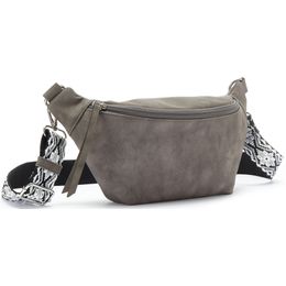 Vivance Damen Bauchtasche "Umh&auml;ngetasche, H&uuml;fttasche, Crossbody Bag, G&uuml;rteltasche", grau, Lederimitat, bestickt, unifarben, Taschen, Handtasche Damen