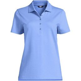 LANDS' END Supima Polo-Shirt f&uuml;r Damen, Damen, size: regular, Blau, Baumwolle, by Lands' End