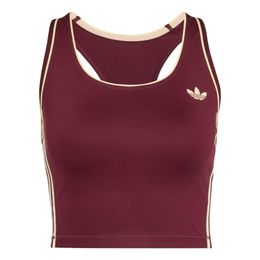 adidas Performance Sports Top female size M Ecru / Burgundy