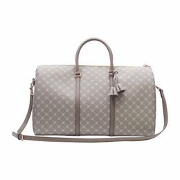 JOOP! JOOP Damen Weekender "cortina 1.0 aurora weekender lhz", beige, Lederimitat, bedruckt, Taschen, Reisetasche, Sporttasche mit abnehmbaren