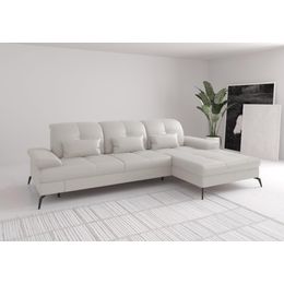 Sit & More Ecksofa SIT & MORE, B:279cm H:90cm T:185cm, wei&szlig;, Wohnzimmer, Sofas, "Amica, L-Form, inkl. Sitztiefenverstellung & Armteilverstellung", wahlweise mit