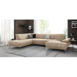 Wohnlandschaft OTTO HOME, B:334cm H:81cm T:235cm, beige, Flachgewebe Mura: (100% Polyester);Luxus-Microfaser Vintageoptik (100%