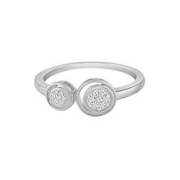 Diamant Exquis Ring 'Ring aus 375 Wei&szlig;gold mit Diamant' Damen Gr&ouml;&szlig;e 58 silber