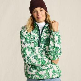 LANDS' END Teddy-Pullover mit Rei&szlig;verschluss Gemustert f&uuml;r Damen in Petite-Gr&ouml;&szlig;e, Damen, size: petite, Pink, Polyester, by Lands' End