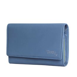 vargu Damen Geldb&ouml;rse "NUME 1", blau, Rindsleder, Kleinlederwaren, LGW zertifiziertes Leder