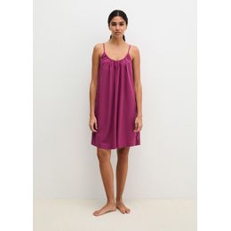 Marc O'Polo MARC O'POLO Damen Nachthemdhimbeer pink, Gr. S, Jersey, Obermaterial: 64% Viskose, 36% Baumwolle, Kleider, mit Spaghettitr&auml;gern