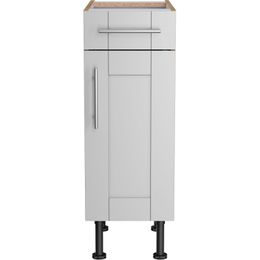 Unterschrank Optifit, B:30cm H:87cm T:58,4cm, grau, K&uuml;che, Schr&auml;nke, "Ahus", Breite 30 cm