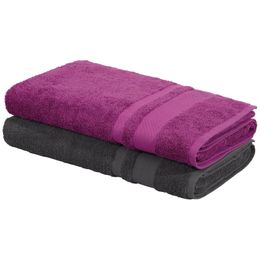 Saunatuch OTTO HOME, B:80cm L:200cm, lila, Walkfrottee, Obermaterial: 100% Baumwolle, Handt&uuml;cher, "Vanessa, 2 Saunat&uuml;cher, 80x200cm, in Standard- und