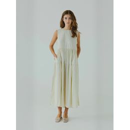 NORR Damen Maxikleid "NORR Dress Frikka", beige, Gr. 40, Obermaterial: 100% Baumwolle, Kleider