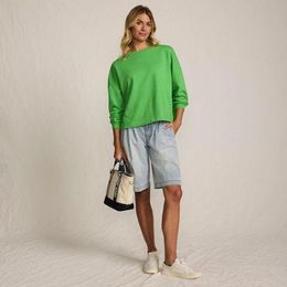 LANDS' END Leichtes Sweatshirt f&uuml;r Damen, Damen, size: regular, Gr&uuml;n, by Lands' End