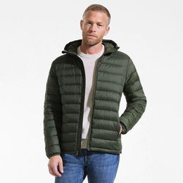 LANDS' END Ultraleichte verstaubare Daunen-Kapuzenjacke WANDERWEIGHT f&uuml;r Herren, Herren, size: regular, Gr&uuml;n, Polyester/Nylon, by Lands' End