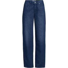 LANDS' END Mid Waist Baggy Jeans aus Baumwolle in Petite-Gr&ouml;&szlig;e, Damen, size: petite, Blau, Baumwolle, by Lands' End