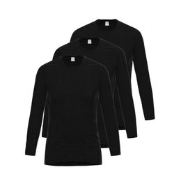 Ammann Herren Unterhemd "3er Pack Shirt 1/1 Arm Day Classic / Jeans Feinripp", Gr. 5, grau, Obermaterial: 75% Baumwolle CO. 25% Polyester PES.,
