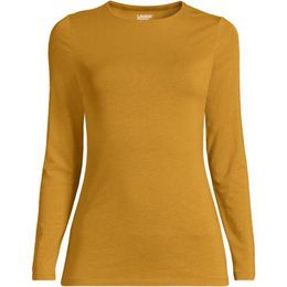 LANDS' END Shirt aus Baumwolle/Modal-Mix mit Rundausschnitt f&uuml;r Damen in Petite-Gr&ouml;&szlig;e, Damen, size: petite, Gelb, Baumwolle Modal, by Lands' End