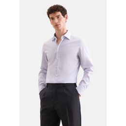 Seidensticker Herren Businesshemd "Schwarze Rose", blau, Gr. 37, gestreift, 100% Baumwolle, Hemden, Slim 1/1 Kentkragen Gestreift