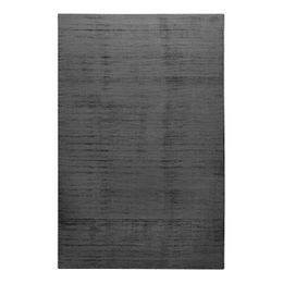 Teppich, B:80cm H:8mm L:300cm, grau, WECON HOME BASICS, Polyester, Wohnzimmer, Teppiche, "Emma", Kurzflorteppich, handgewebt, einfarbig, modern,